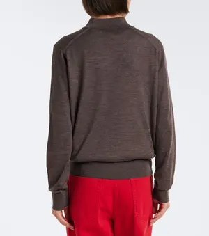 Loulou De Saison Miles Cashmere Polo Sweater Melange