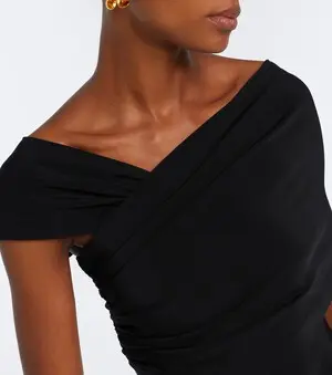 Oscar De La Renta Assymetric Crêpe Gown