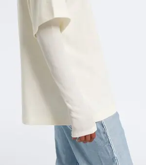 Acne Studios Layered Embroidered Cotton Jersey T-shirt - White