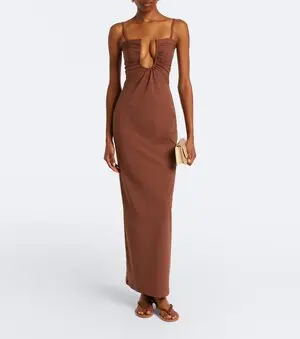 Christopher Esber Arced Ruched Maxi Dress