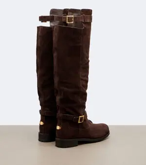 JIMMY CHOO Suede Over-the-knee Boots - Brown