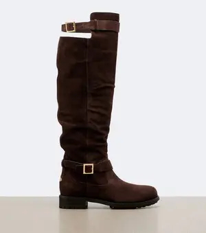 JIMMY CHOO Suede Over-the-knee Boots - Brown