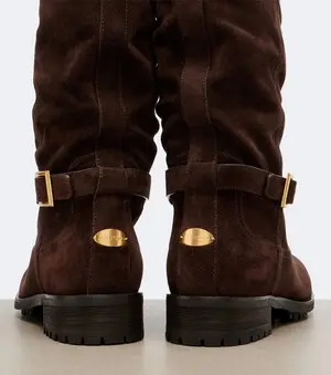 JIMMY CHOO Suede Over-the-knee Boots - Brown