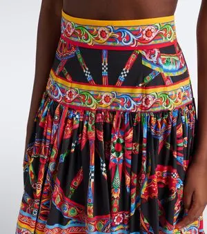 Dolce & Gabbana Carretto Cotton Maxi Skirt - Multicoloured
