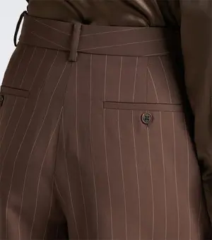 Ralph Lauren Striped Wool Shorts - Brown