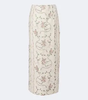 Floral Embroidered Maxi Skirts