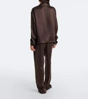TOM FORD Silk Satin Straight Leg Pants