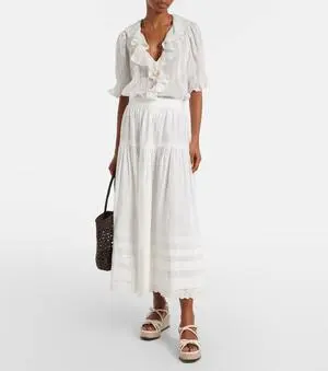 JIMMY CHOO Nyra Braided Leather Espadrille Wedges - White