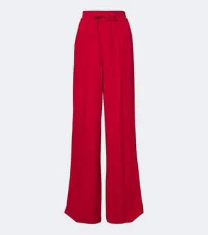 Valentino Garavani Cady Couture Wide-leg Silk Pants - Red