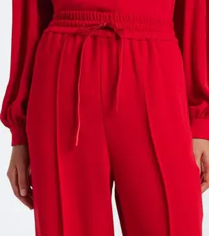 Valentino Garavani Cady Couture Wide-leg Silk Pants - Red
