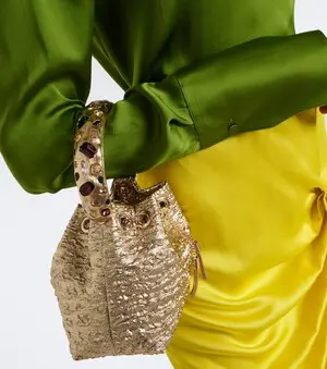 JIMMY CHOO Bon Bon Lurex® Bucket Bag