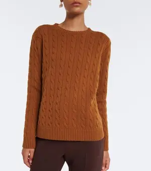 Valentino Garavani Vlogo Cable-knit Cashmere Sweater