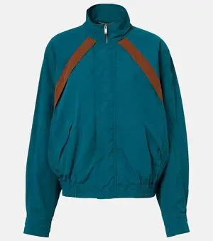 Saint Laurent Cassandre Faille Technical Jacket - Blue