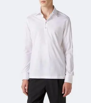 Kiton Cotton Poplin Polo Top