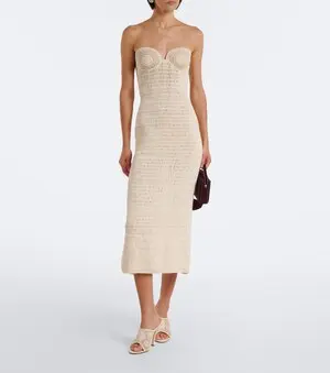 Magda Butrym Crochet Cotton Corset Dress