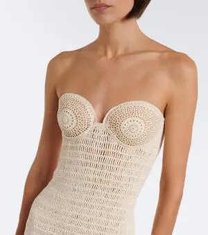Magda Butrym Crochet Cotton Corset Dress