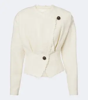 Isabel Marant Étoile Suna Wool And Alpaca-blend Bouclé Jacket - White