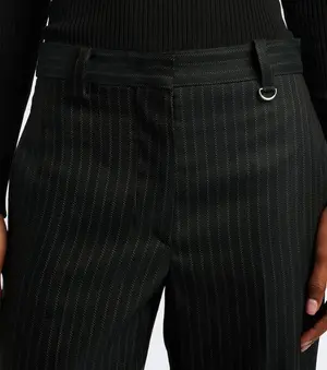 Isabel Marant Étoile Noanda Wool-blend Pinstriped Straight-leg Pants