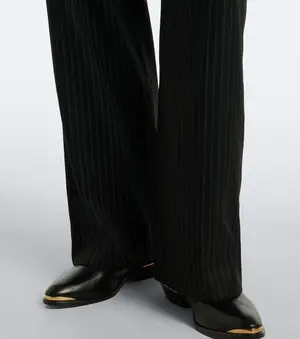Isabel Marant Étoile Noanda Wool-blend Pinstriped Straight-leg Pants