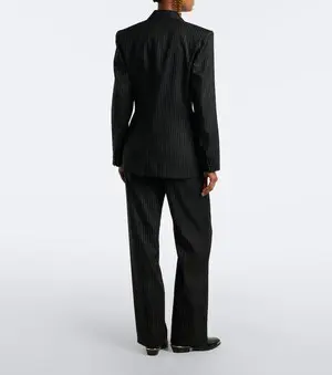 Isabel Marant Étoile Noanda Wool-blend Pinstriped Straight-leg Pants