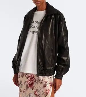 Acne Studios Leather Bomber Jacket