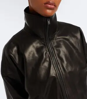 Acne Studios Leather Bomber Jacket