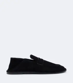 A.emery Clarence Suede Penny Loafers - Black