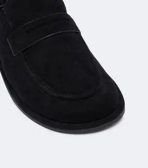 A.emery Clarence Suede Penny Loafers - Black