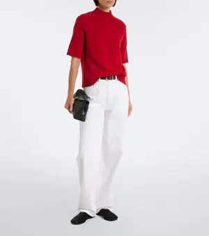 Loulou De Saison Ruth Cashmere Mockneck Sweater - Red