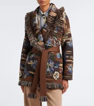 Alanui Tex Hawaii Jacquard Wool-blend Cardigan