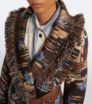 Alanui Tex Hawaii Jacquard Wool-blend Cardigan