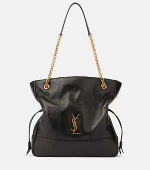 Saint Laurent Jamie Small Leather Tote Bag - Black