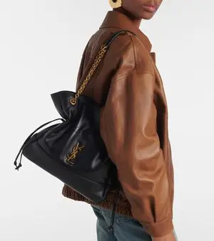 Saint Laurent Jamie Small Leather Tote Bag - Black