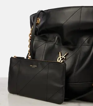 Saint Laurent Jamie Small Leather Tote Bag - Black