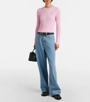 Polo Ralph Lauren Cable-knit Cotton Sweater - Pink