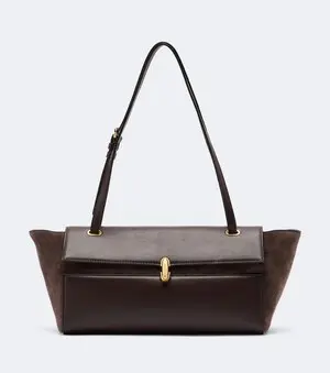Savette Symmetry Trapeze Leather Shoulder Bag - Brown