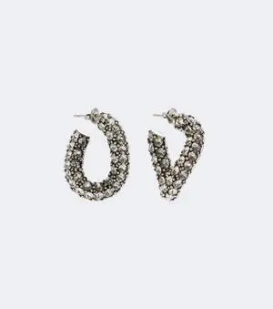 Isabel Marant Étoile Crystal Hoop Earrings - Silver
