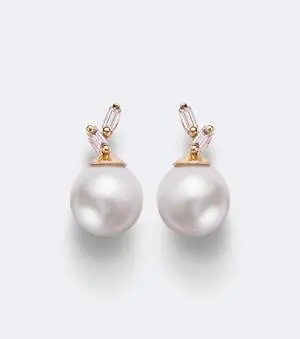 SUZANNE KALAN 18kt Earrings With Pearls And Diamonds
