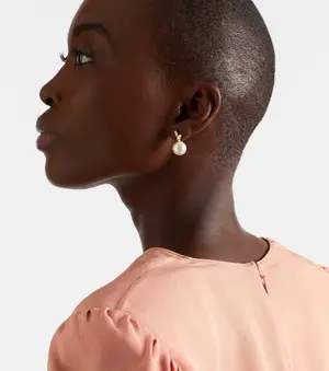 SUZANNE KALAN 18kt Earrings With Pearls And Diamonds