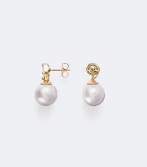 SUZANNE KALAN 18kt Earrings With Pearls And Diamonds