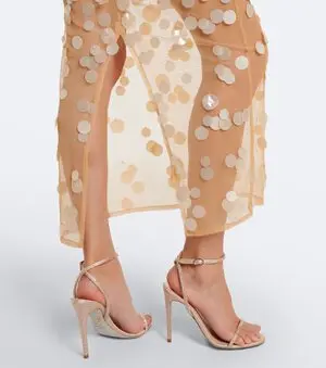 Retrofete Embellished Cocktail Dress - Beige