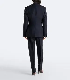 RÓHE Daria Wool And Mohair Pants - Blue