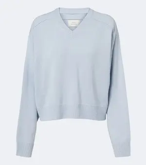 Loulou De Saison Anzor Cropped Cashmere Sweater - Blue