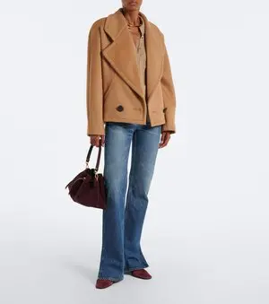 JIMMY CHOO Bon Bon Medium Suede Bucket Bag