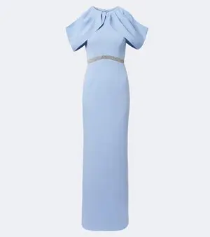 Rebecca Vallance Embellished Crepe Gown