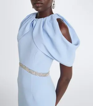Rebecca Vallance Embellished Crepe Gown