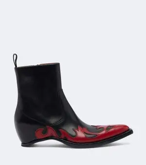 MAISON MARGIELA Leather Cowboy Boots