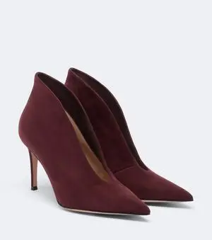 GIANVITO ROSSI Vania Suede Pumps - Burgundy