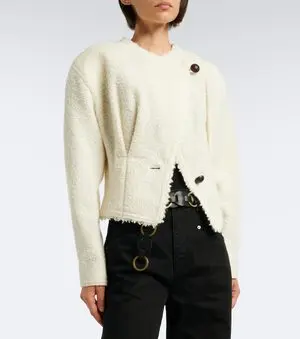 Isabel Marant Étoile Suna Wool And Alpaca-blend Boucle Jacket - White
