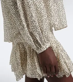 MARANT ETOILE Doane Polka-dot Cotton Voile Blouse - White